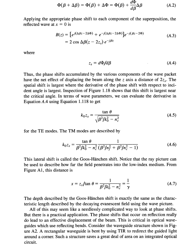 Solved When describing total internal reflection of a plane | Chegg.com