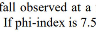 fall observed at a If phi-index is 7.5 | Chegg.com