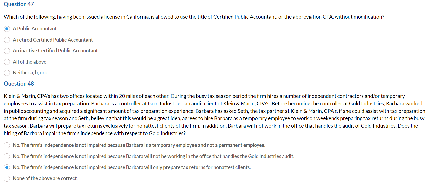 Solved Question 47 Which of the following, having been | Chegg.com