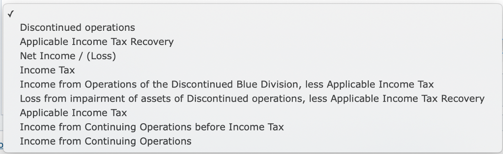 Solved Discontinued operations Applicable Income Tax | Chegg.com