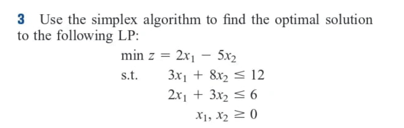 Solved 1. Consider the first Simplex tableau. Which variable | Chegg.com