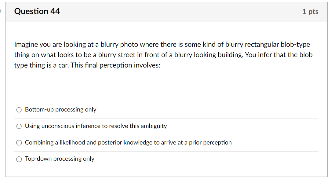Solved Imagine you are looking at a blurry photo where there | Chegg.com