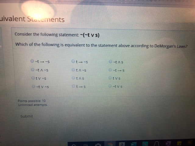 Solved As og 3 Equivalent Statements ble: 180 Select all of | Chegg.com