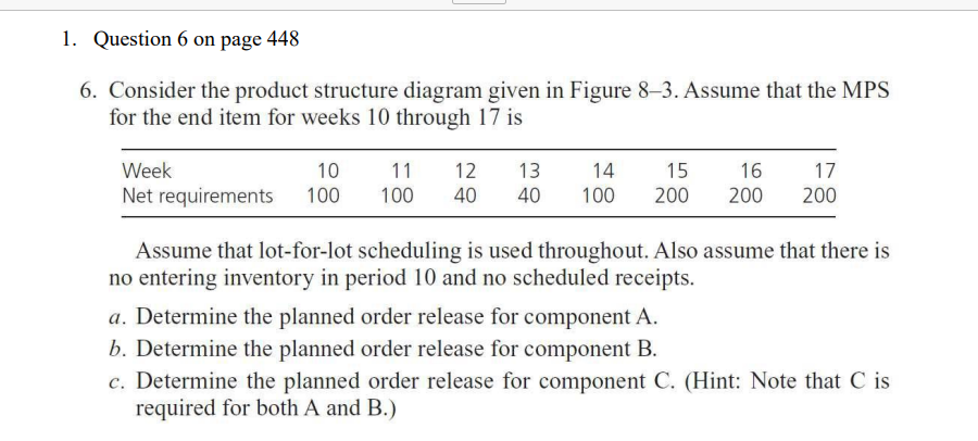 Solved Consider the product structure diagram given in | Chegg.com