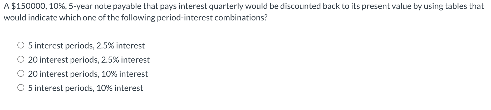 Solved A $150000,10%,5-year note payable that pays interest | Chegg.com
