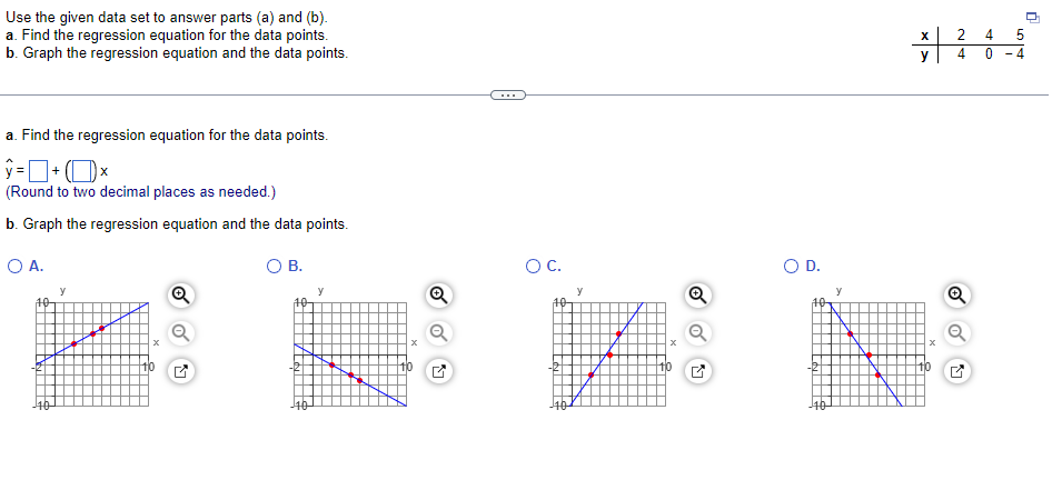 Solved Use the given data set to answer parts (a) and (b). | Chegg.com