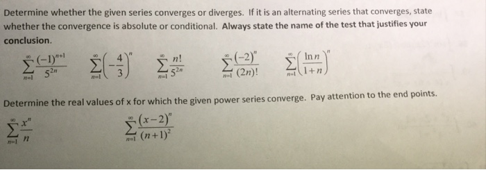 Solved Determine whether the given series converges or | Chegg.com