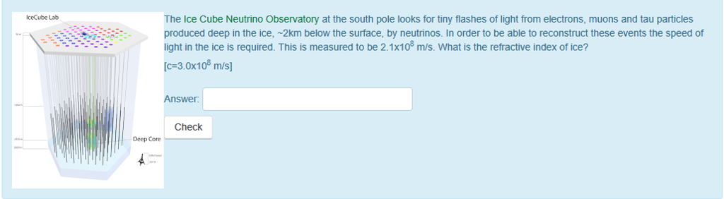 Solved Icecube Lab The Ice Cube Neutrino Observatory At The Chegg