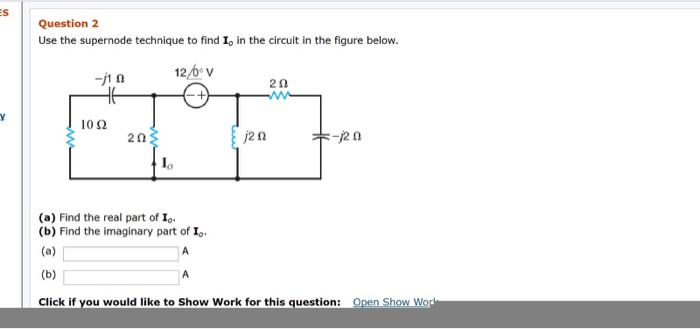 Solved Use the supernode technique to find I_o in the | Chegg.com