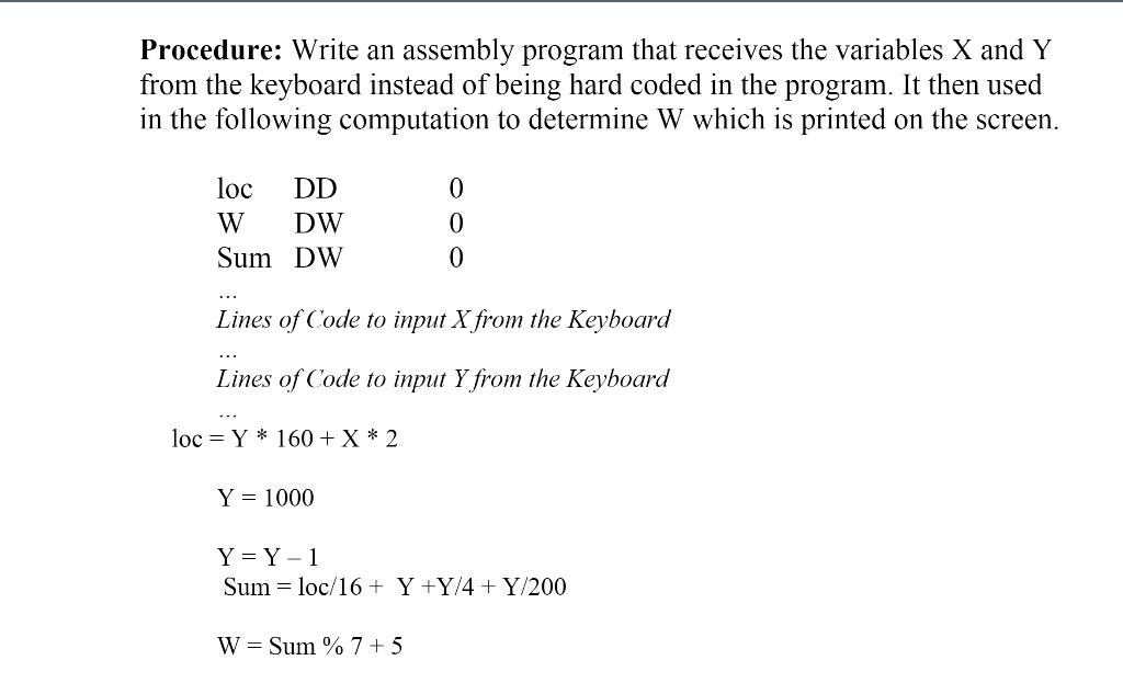 im learning assembly language ASM and i need to | Chegg.com
