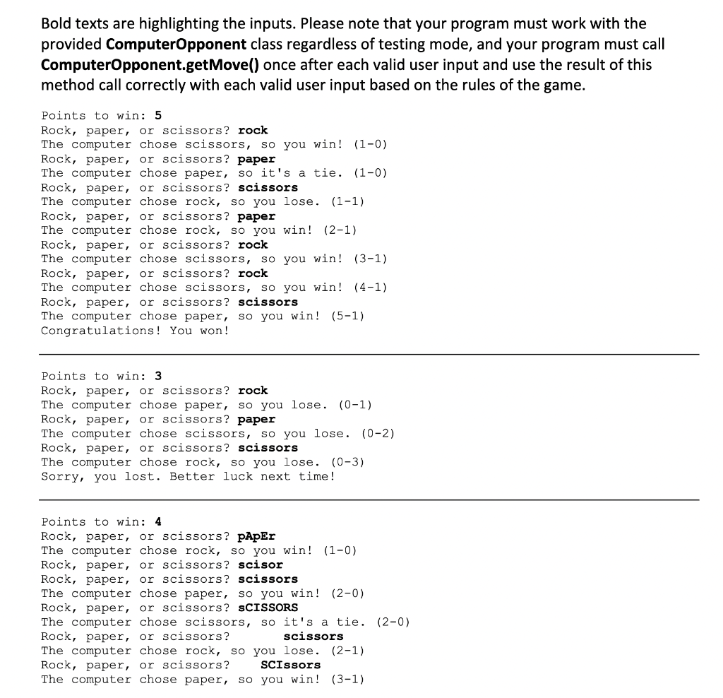 Solved The game Rock, Paper, Scissors, is a two-player game | Chegg.com