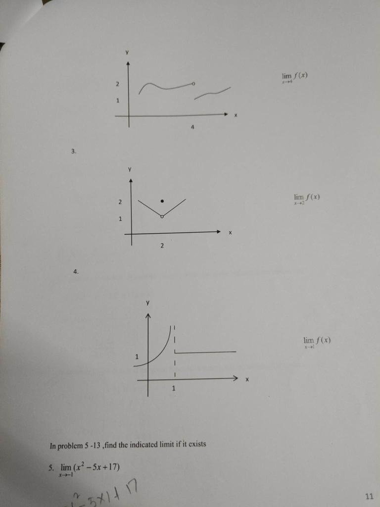 Solved From the graph, we see that f(x) approaches 1 as x | Chegg.com