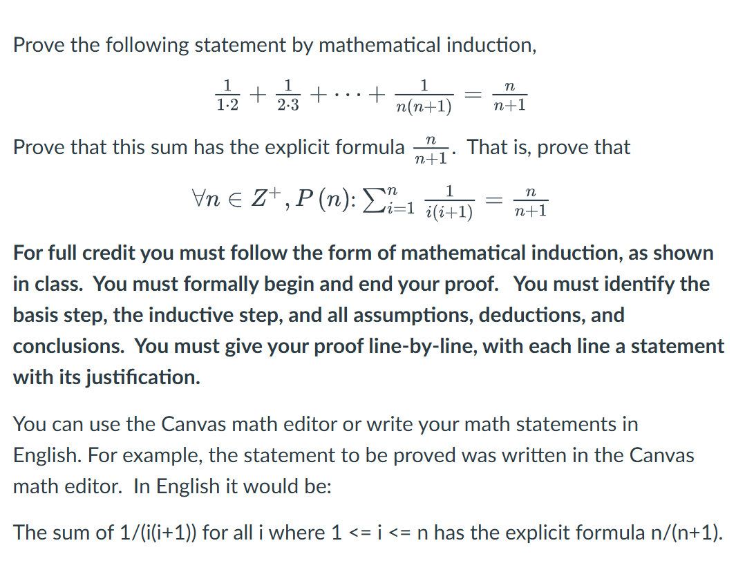 Prove the following statement by mathematical | Chegg.com
