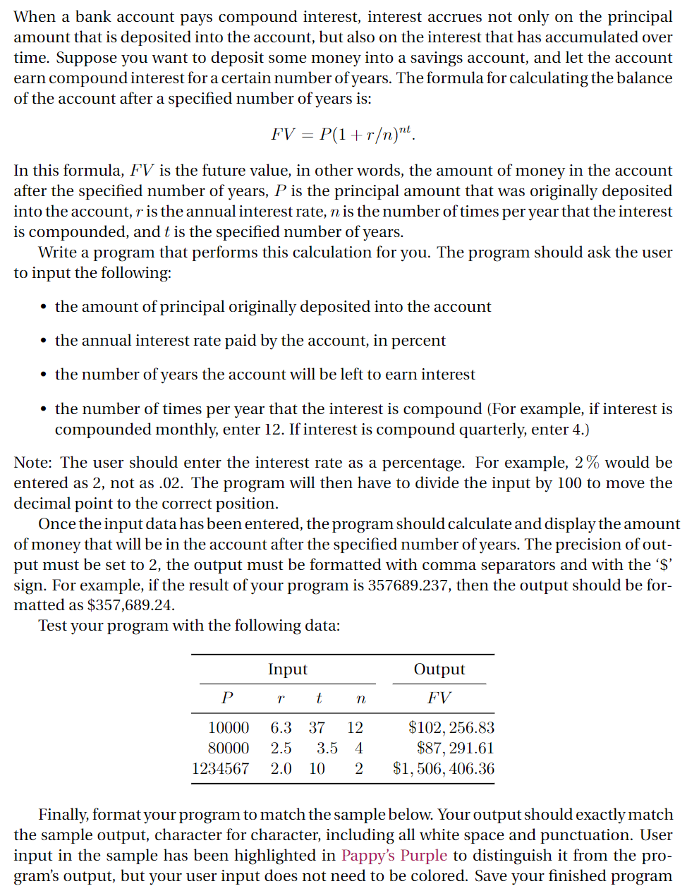 Solved When a bank account pays compound interest, interest | Chegg.com