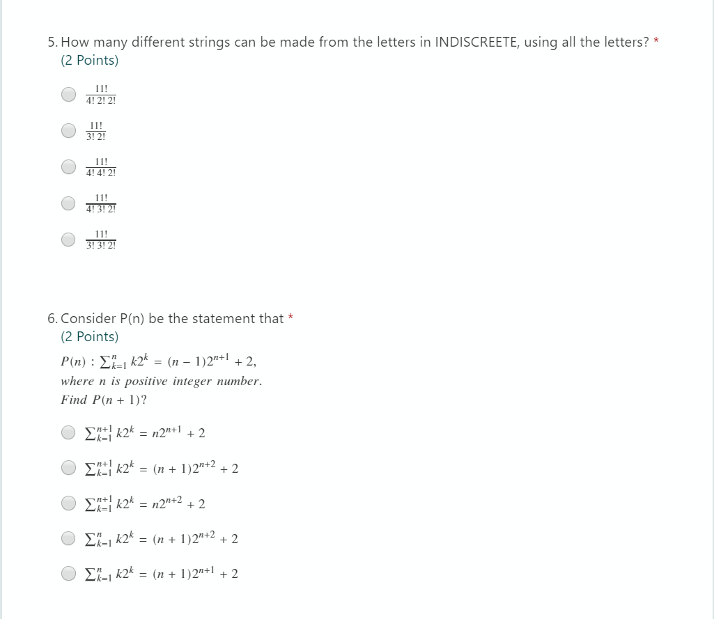 Solved 5. How many different strings can be made from the | Chegg.com