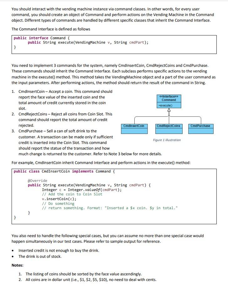 Solved Description: Consider a vending machine, which sells | Chegg.com