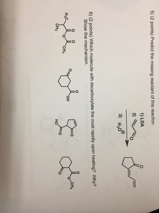 Solved Predict the missing reactant of this reaction. Which | Chegg.com