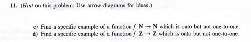Solved 11. (Hint on this problem: Use arrow diagrams for | Chegg.com