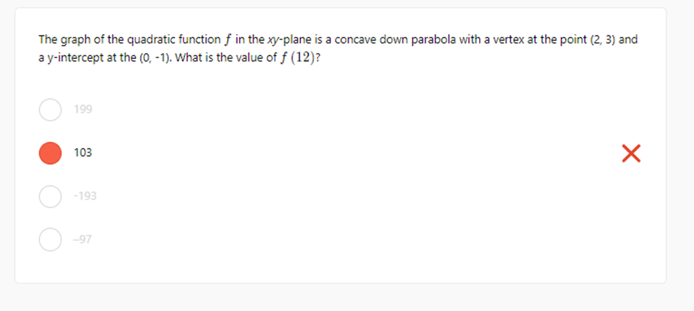 Solved The graph of the quadratic function f in the xy-plane | Chegg.com