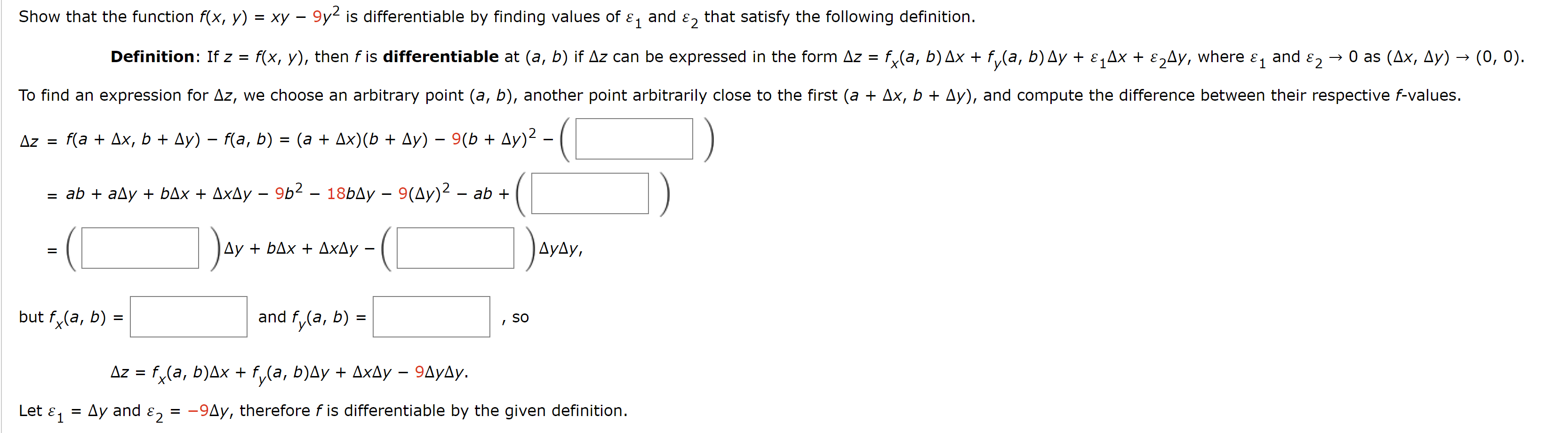 Solved Show that the function f(x,y)=xy−9y2 is | Chegg.com