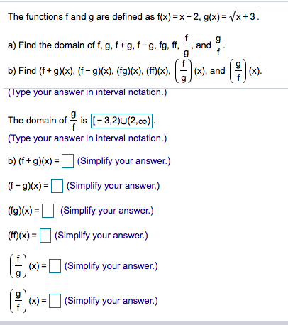 Solved The functions fand g are defined as f(x)=x-2, g(x)= | Chegg.com