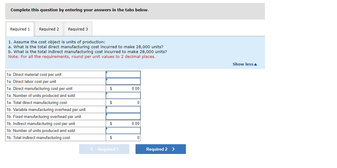 Solved Required information Cost Classifications (Algo) [The | Chegg.com