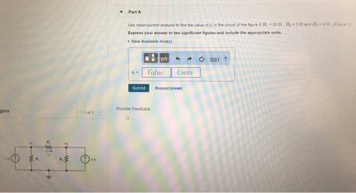 Solved PartA Use mesh-current analysis to find the value | Chegg.com