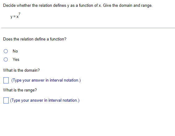 Solved Decide Whether The Relation Defines Y As A Funct 