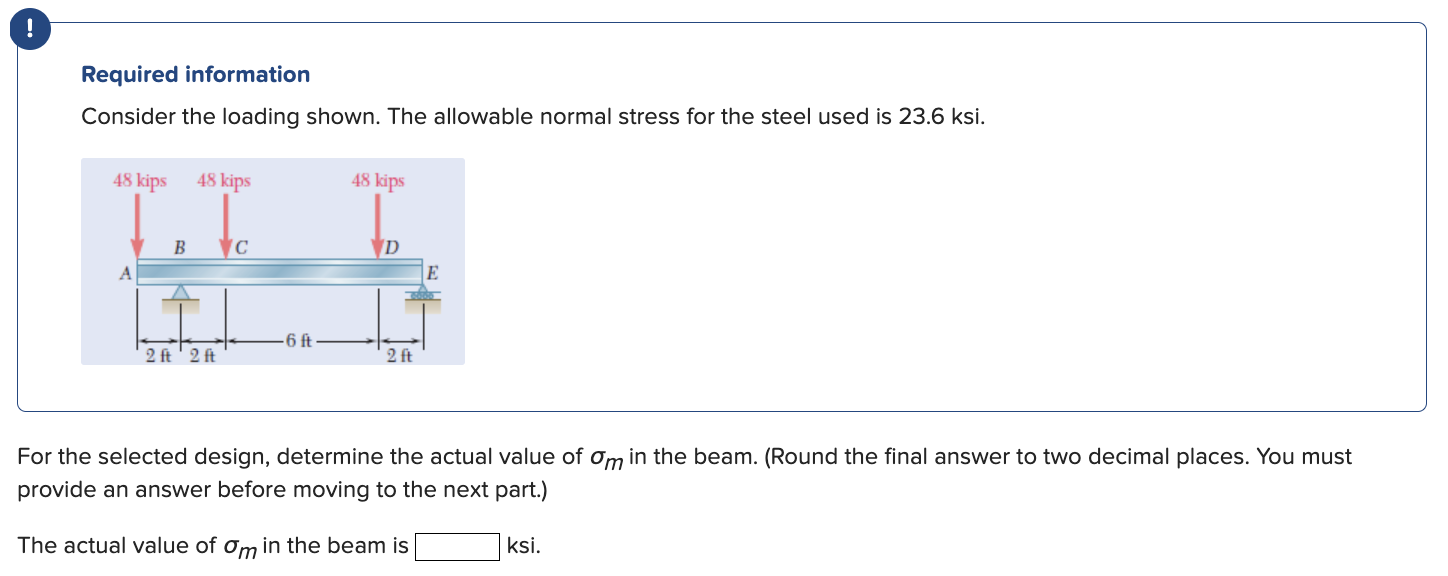 Solved Required information Consider the loading shown. The | Chegg.com