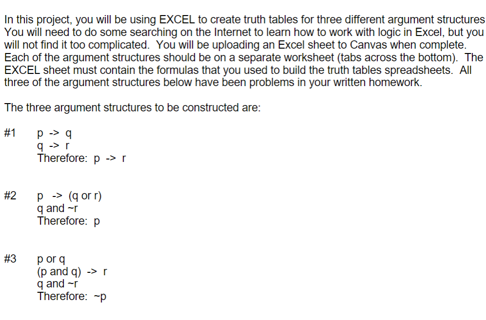 Solved In this project, you will be using EXCEL to create | Chegg.com