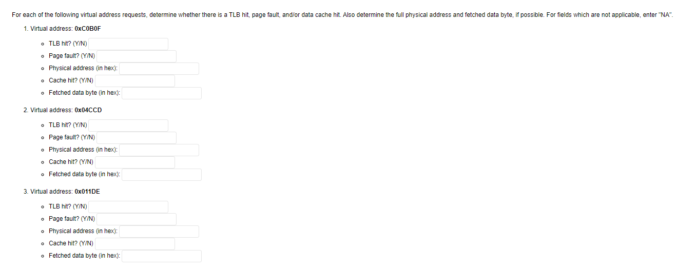 Consider a memory subsystem with the following | Chegg.com