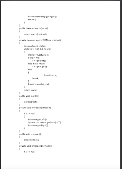 Solved import java.util.Scanner; class BSTNode BST Node | Chegg.com