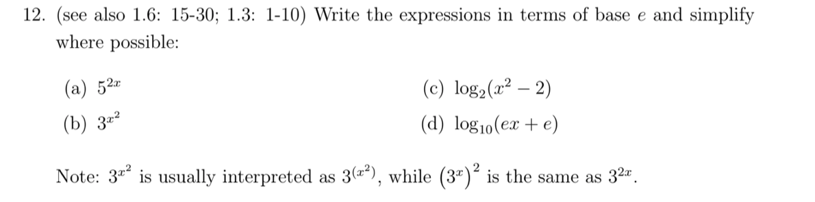 Solved 12. (see also 1.6: 15-30; 1.3: 1-10) Write the | Chegg.com