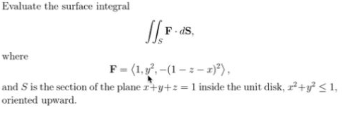 Solved Evaluate the surface integral ∬SF⋅dS where | Chegg.com