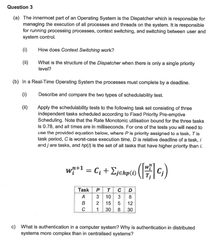 Solved Operating Systems Question Answer carefully and | Chegg.com