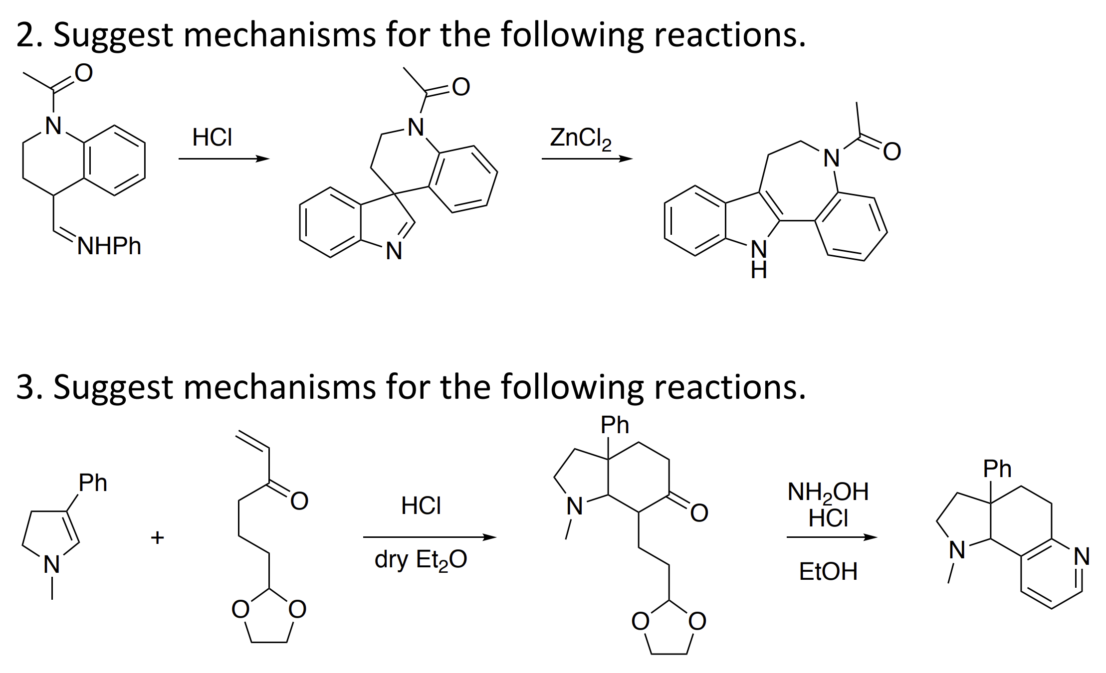 Solved 2. Suggest mechanisms for the following reactions. 3. | Chegg.com