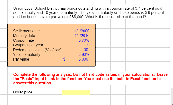 Solved Union Local School District has bonds outstanding | Chegg.com