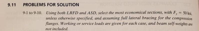 Solved 9.11 PROBLEMS FOR SOLUTION 9-1 to 9-10. Using both | Chegg.com