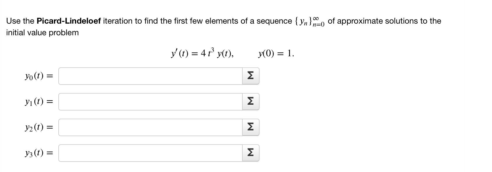 Solved Use the Picard-Lindeloef iteration to find the first | Chegg.com Solved Use the Picard-Lindeloef iteration to find the first | Chegg.com