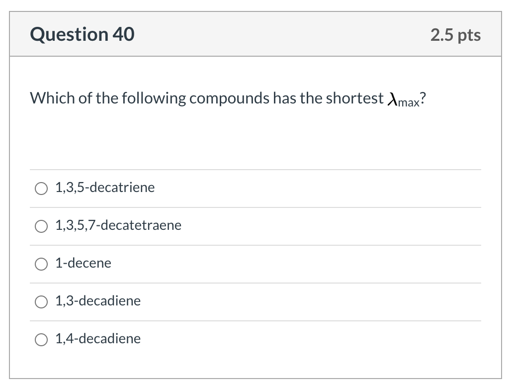 Solved Question 37 2.5 pts Which of the following compounds | Chegg.com