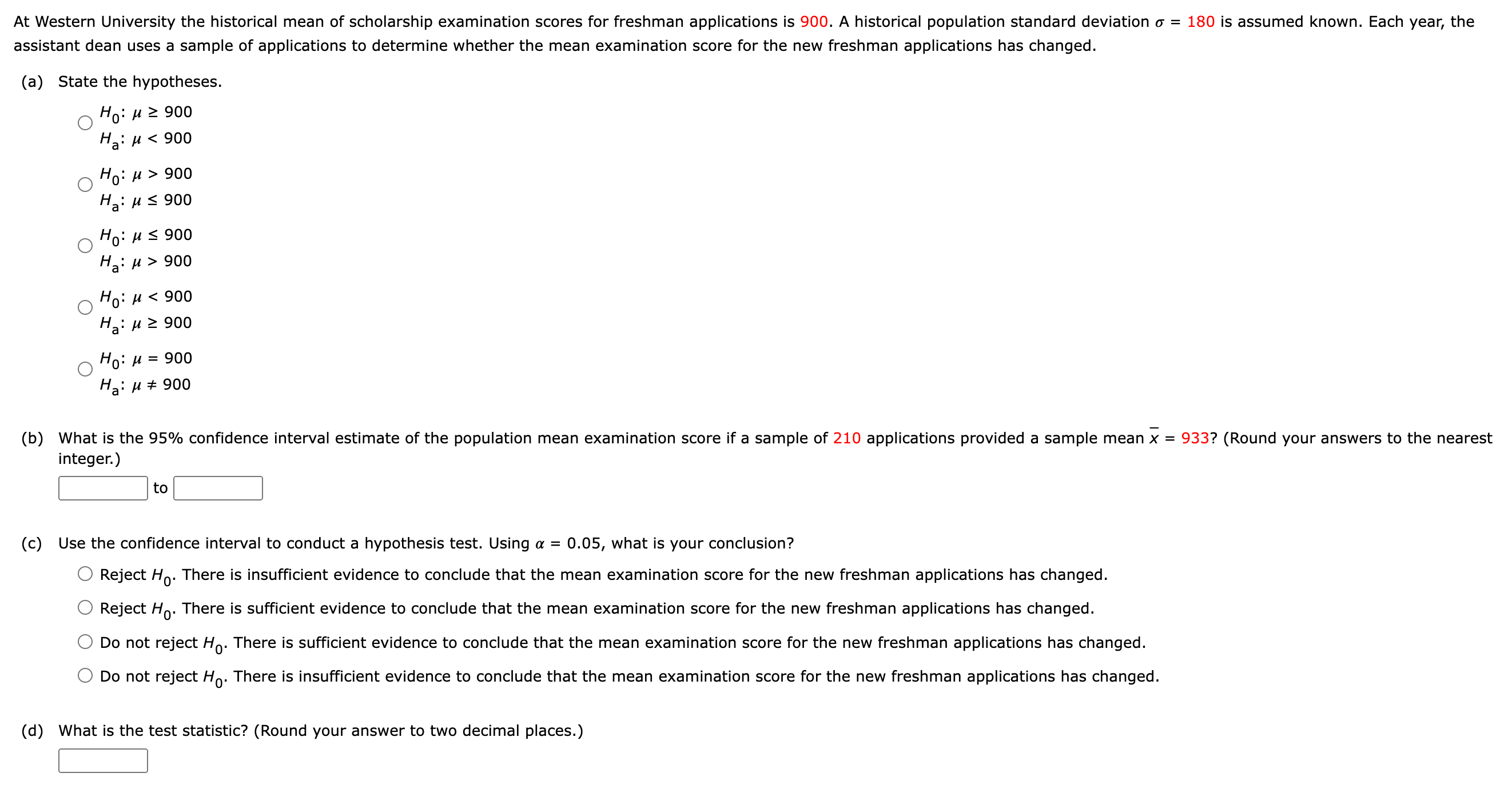 Solved assistant dean uses a sample of applications to | Chegg.com