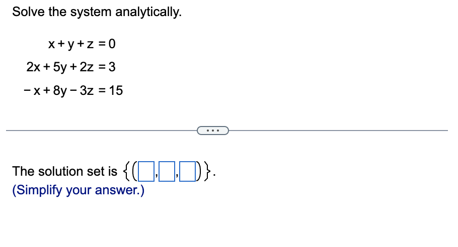 Solved Solve the system analytically. | Chegg.com