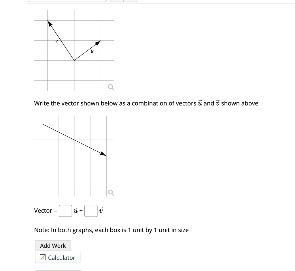 Solved Write the vector shown below as a combination of | Chegg.com