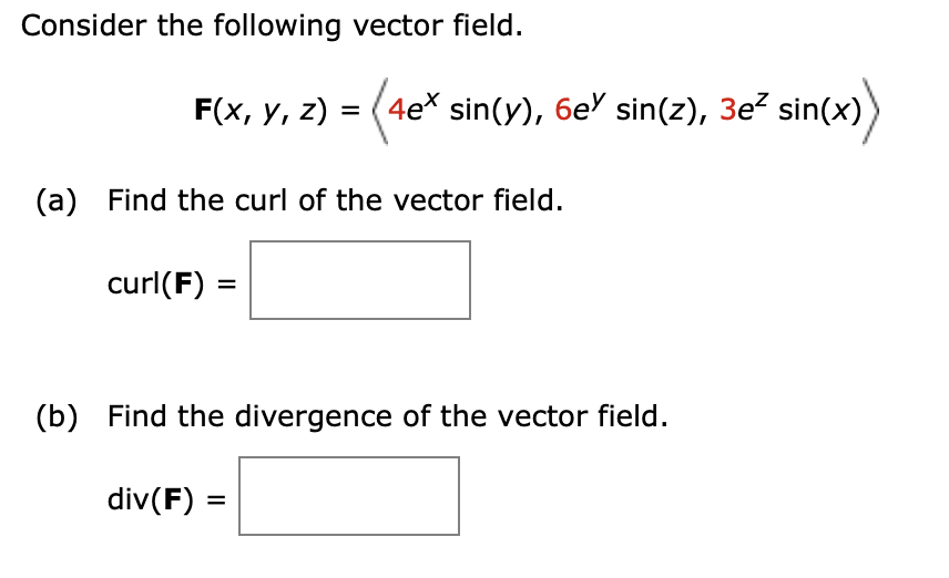 Solved Consider the following vector field. | Chegg.com