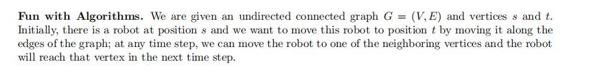 Solved Fun with Algorithms. We are given an undirected | Chegg.com