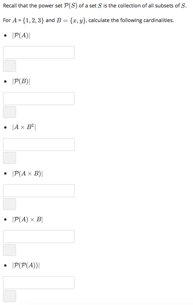 Solved Recall that the power set P(S) of a set S is the | Chegg.com