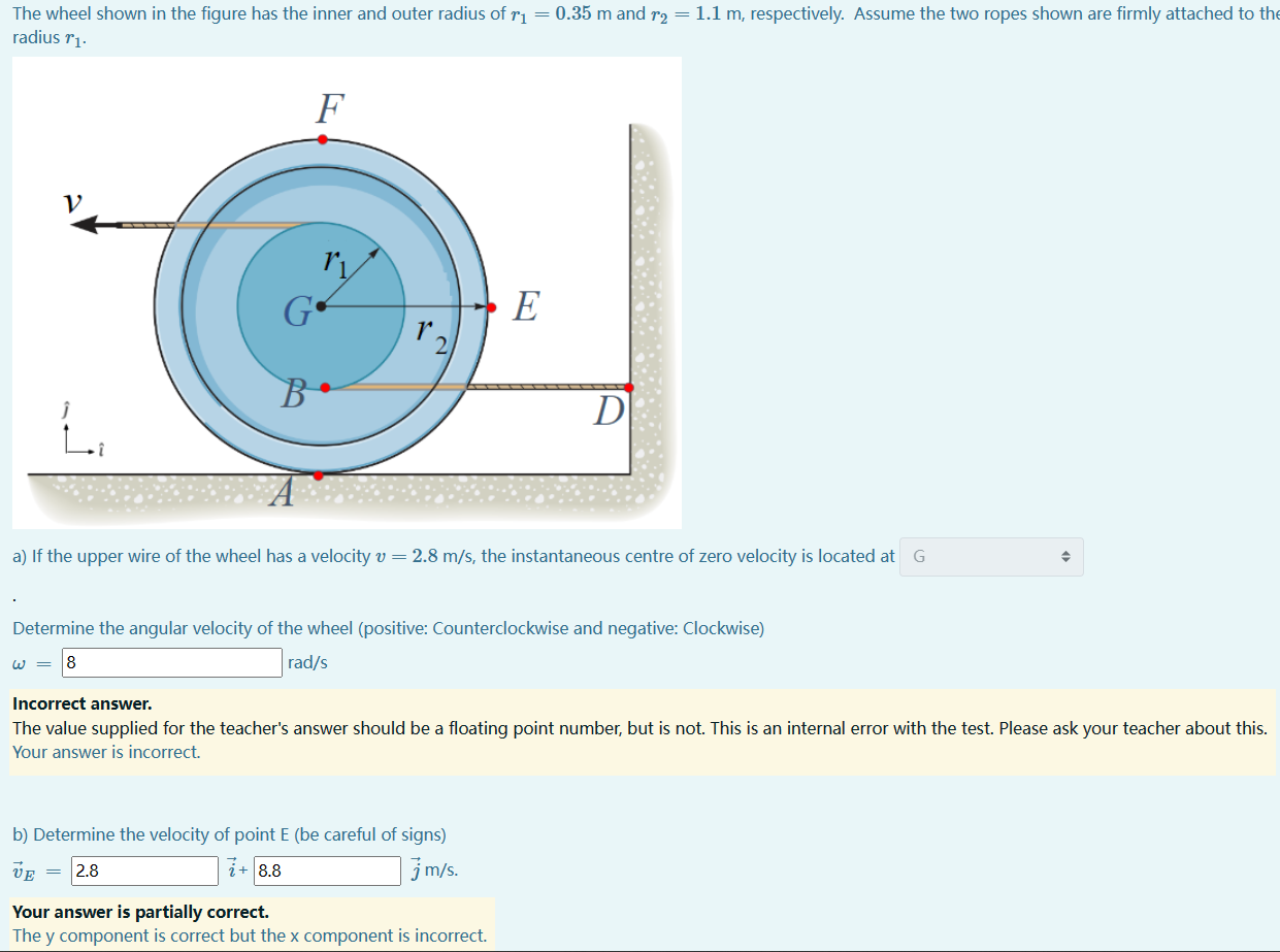 Solved The wheel shown in the figure has the inner and outer | Chegg.com