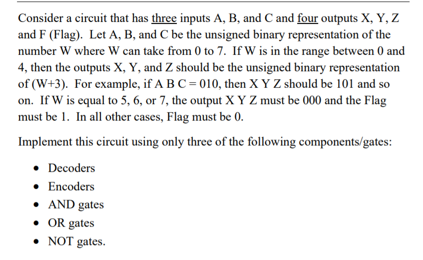 Solved Consider a circuit that has three inputs A, B, and C | Chegg.com
