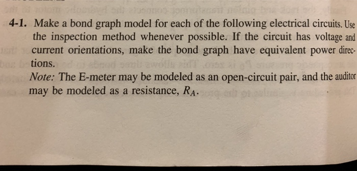 Solved 4-1. Make a bond graph model for each of the | Chegg.com