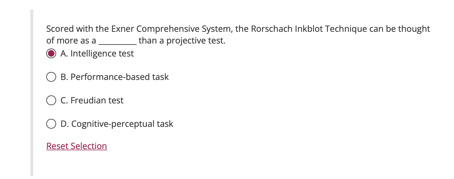 Solved Scored with the Exner Comprehensive System, the | Chegg.com